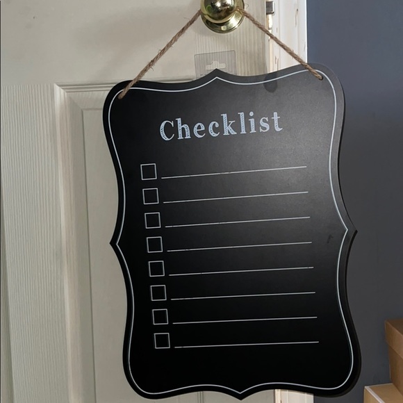 Wall Decor | Check List Chalk Board | Poshmark